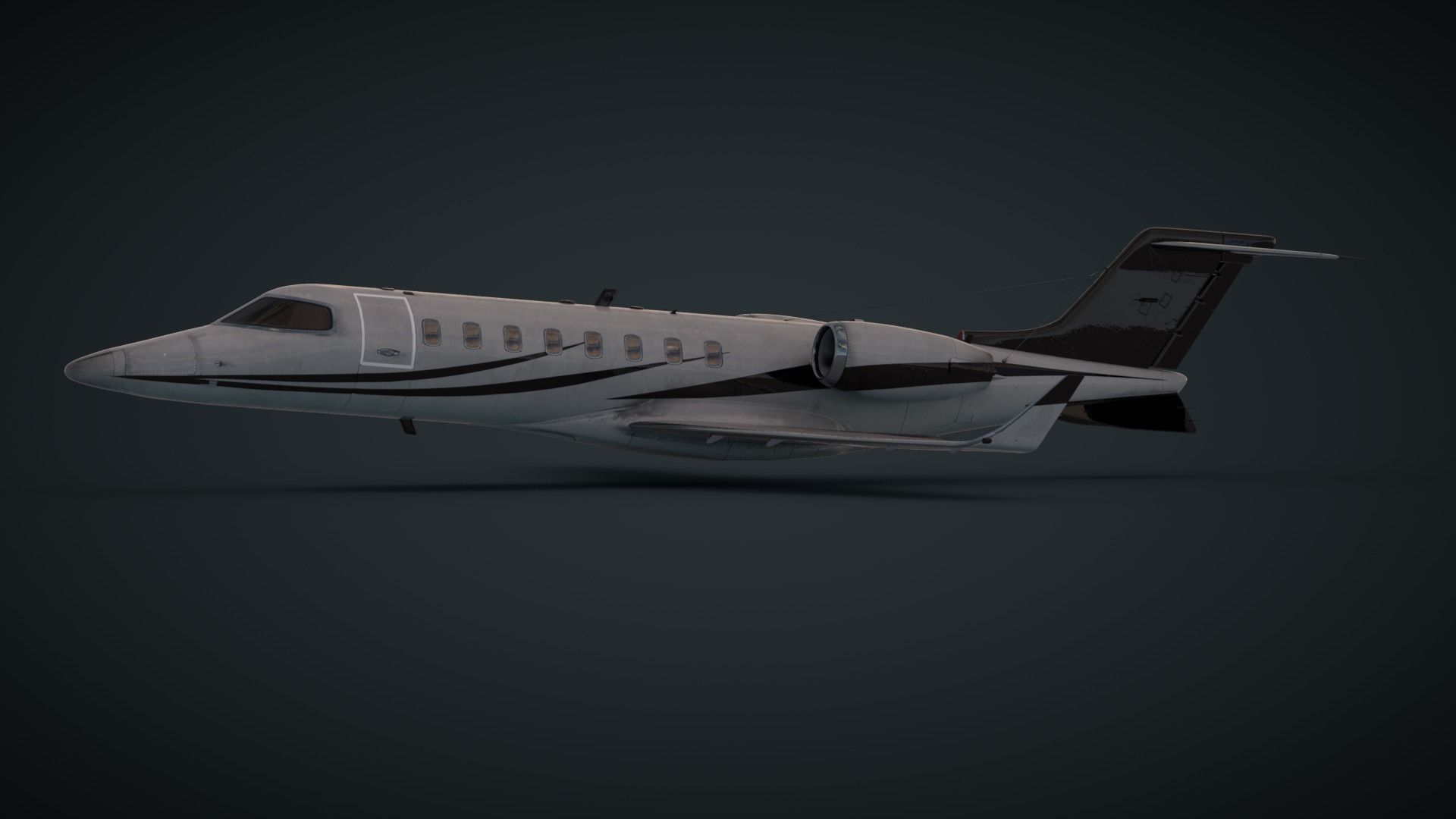 Lear Jet 45 3D model rigged | CGTrader
