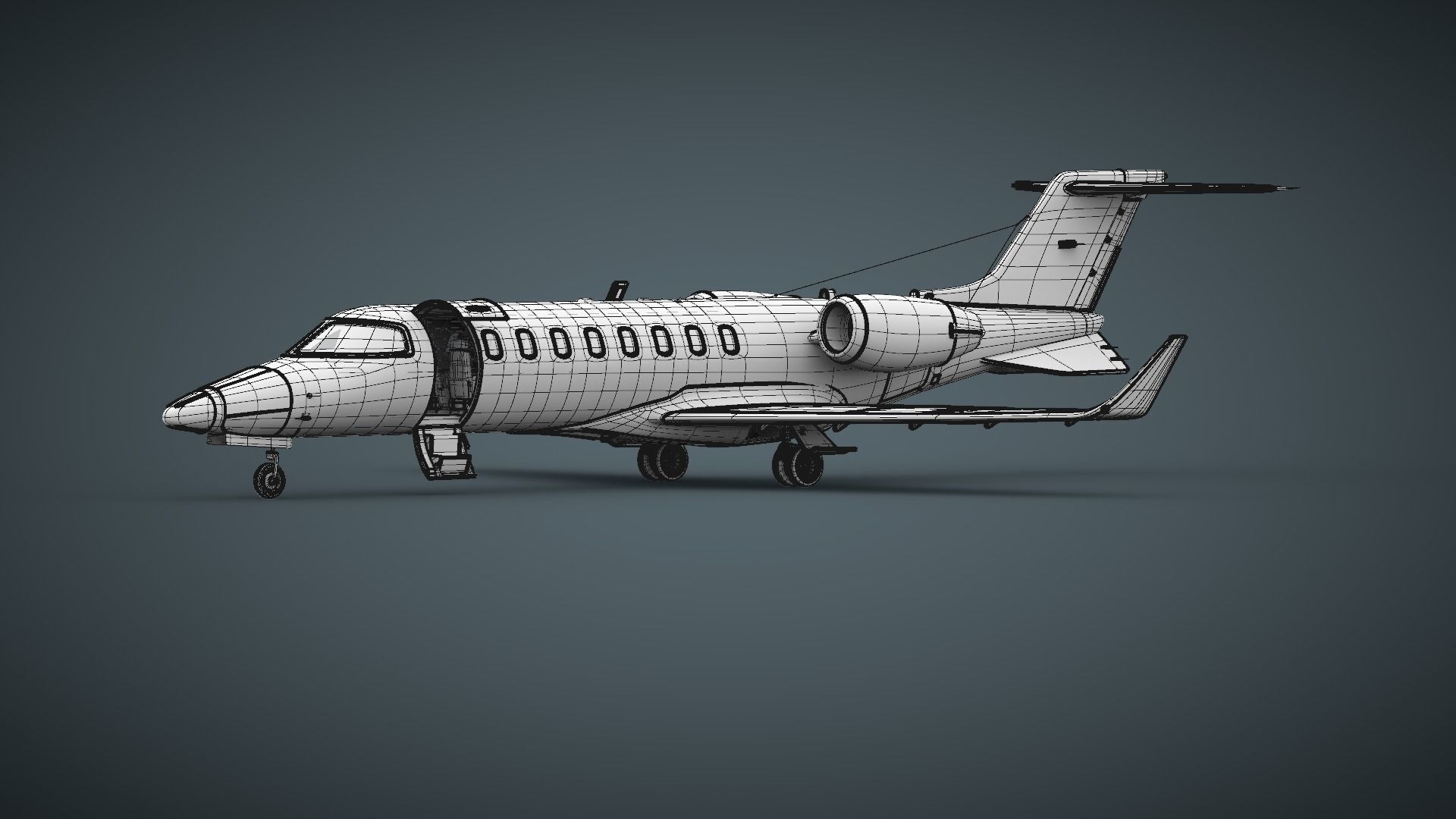 Lear Jet 45 3D model rigged | CGTrader