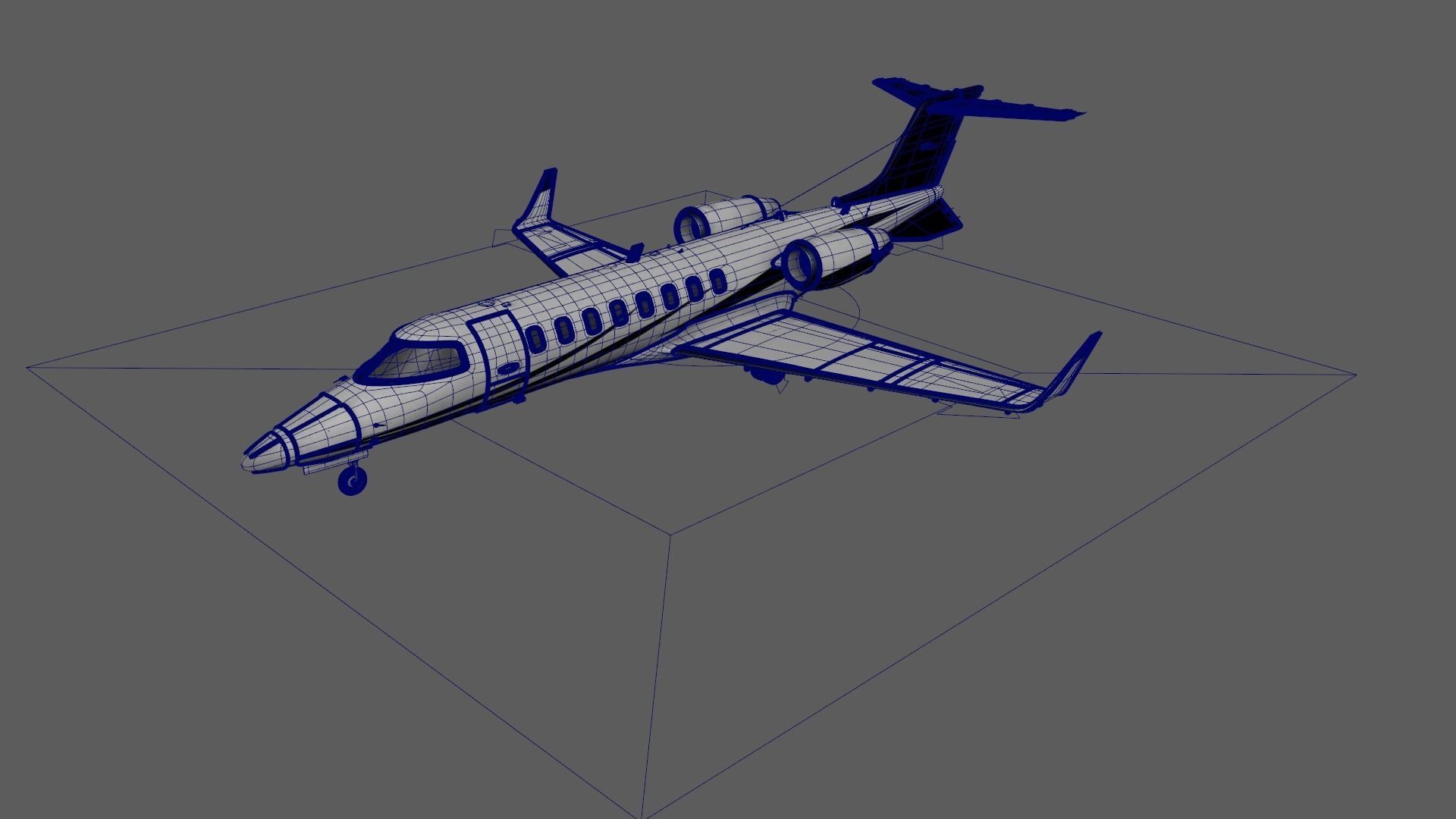 Lear Jet 45 3D model rigged | CGTrader