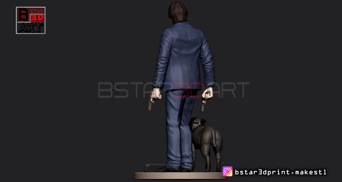 Keanu Reeves - John Wick 3D model 3D printable | CGTrader