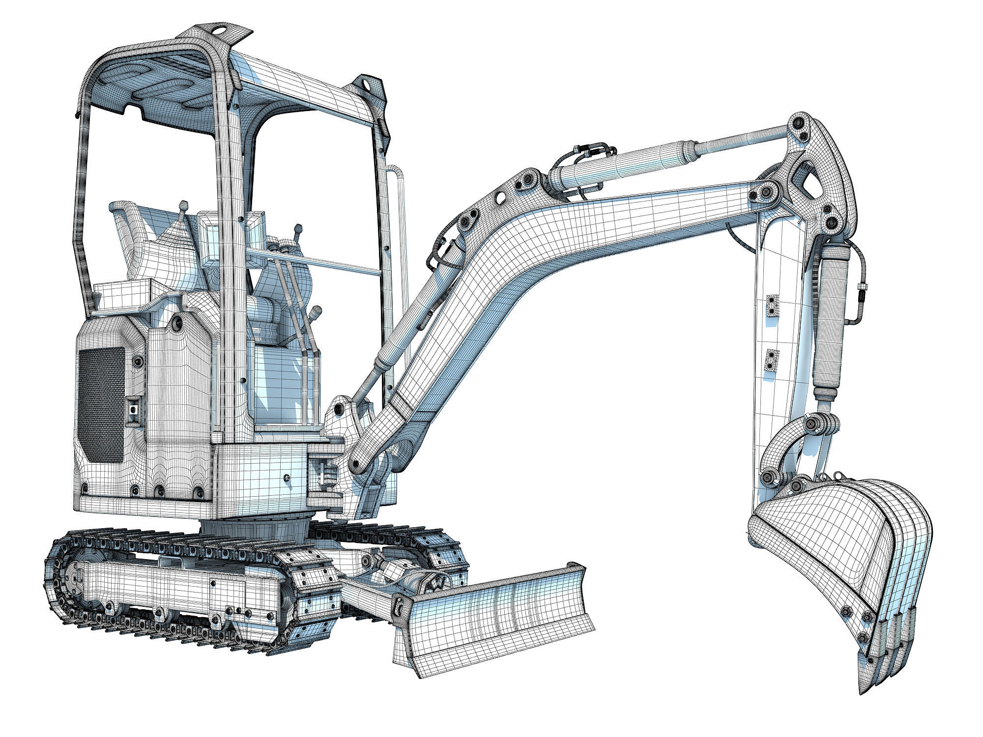 Mini Excavator 3D model | CGTrader