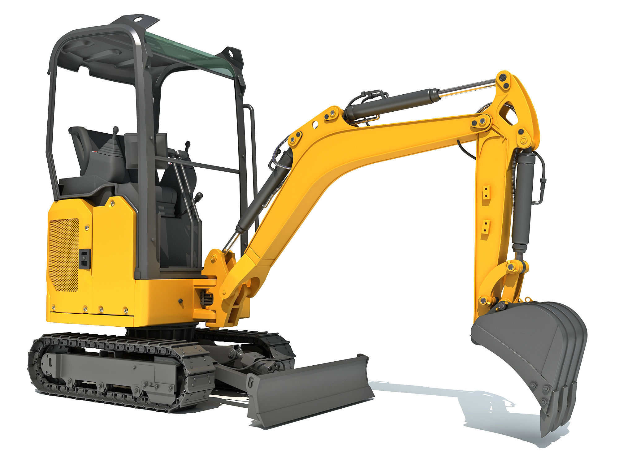 Mini Excavator 3D model | CGTrader