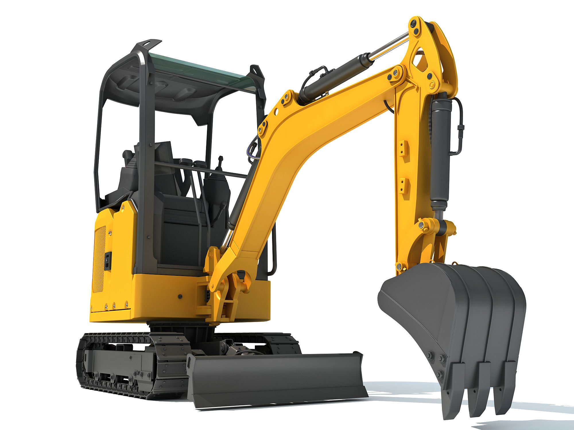 Mini Excavator 3D model | CGTrader