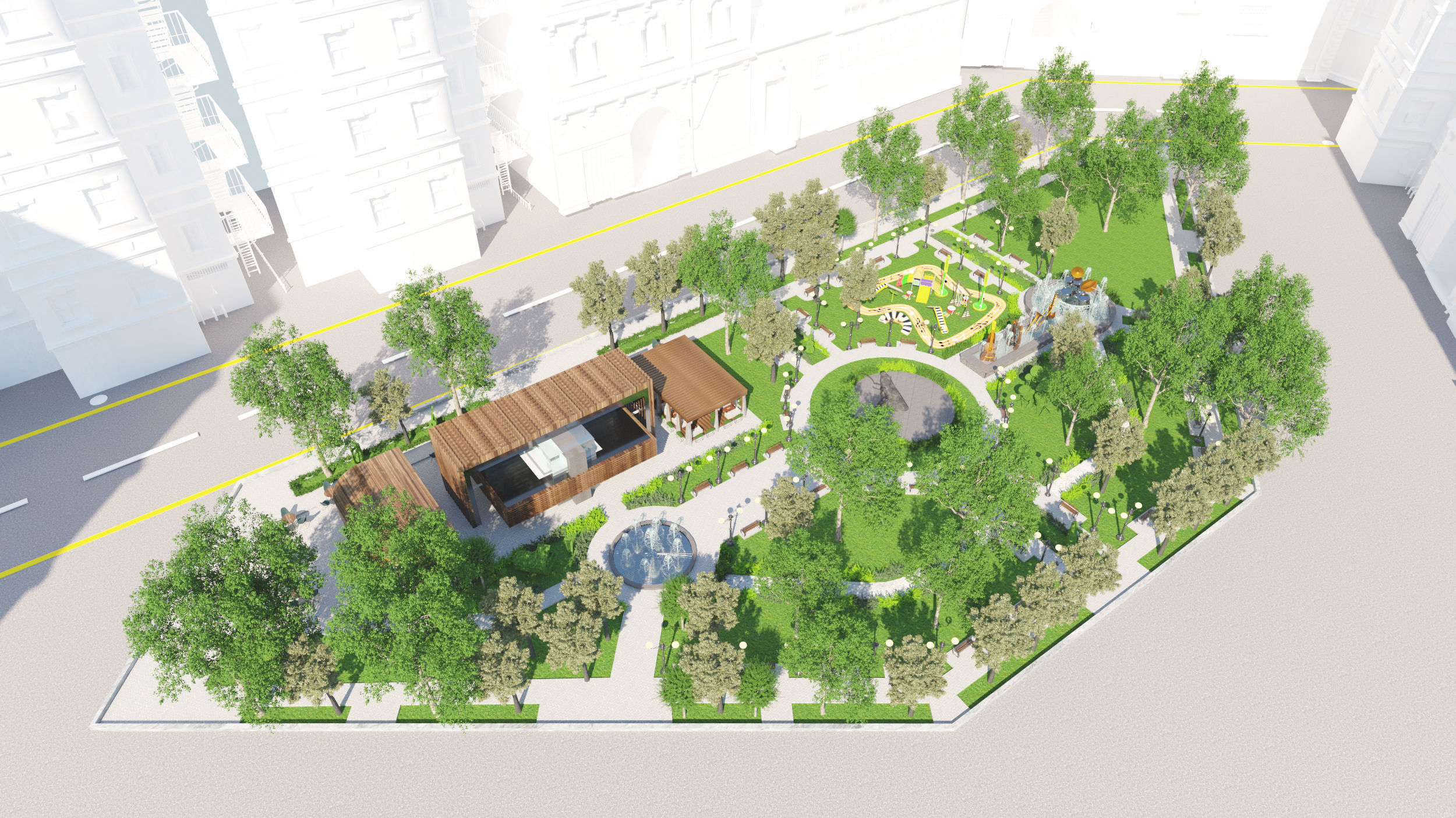 3D Park Design 3D model | CGTrader