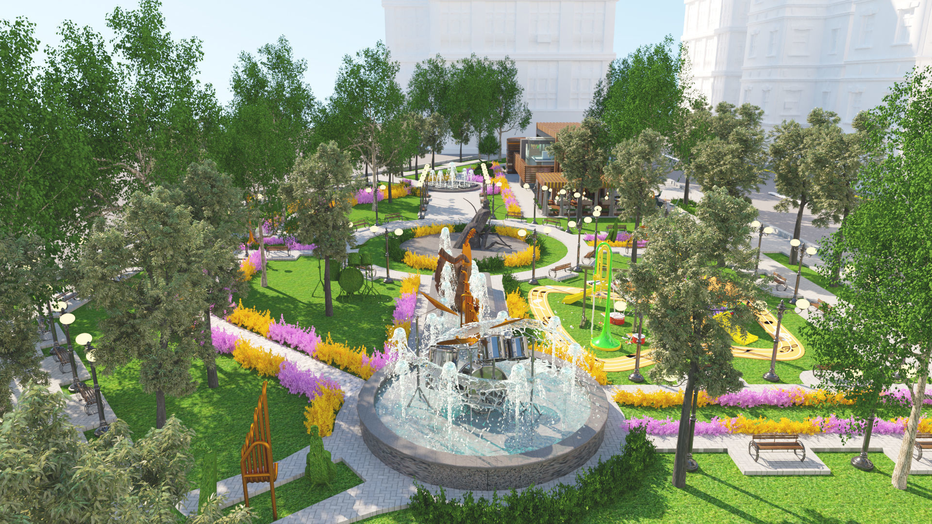 3D Park Design 3D model | CGTrader