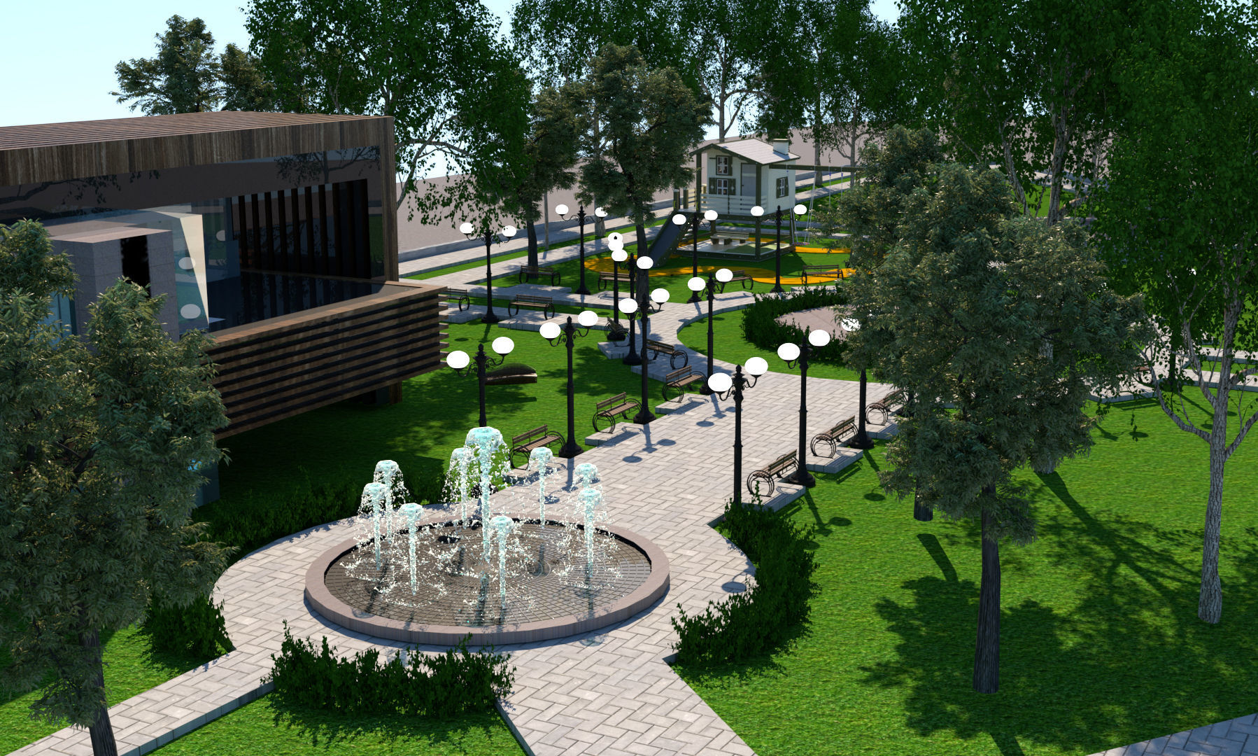 3D Park Design 3D model | CGTrader