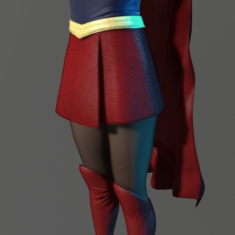 Supergirl suit tv show 3D model | CGTrader