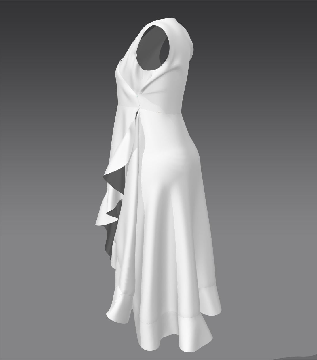 Flare One Piece dress 3D model | CGTrader