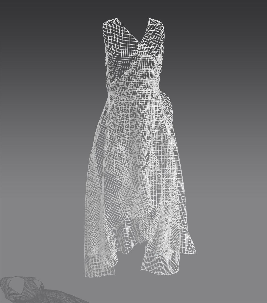Flare One Piece dress 3D model | CGTrader