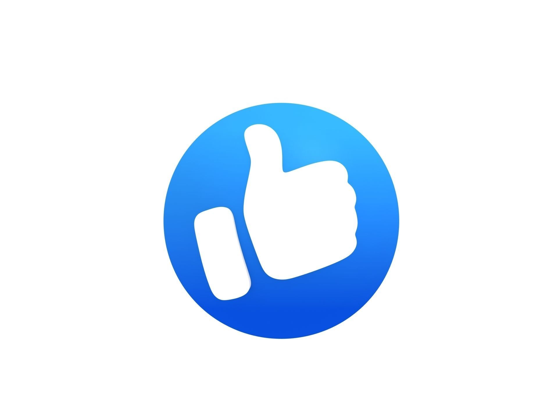 3D model Animated Facebook Like Button VR / AR / low-poly rigged ...