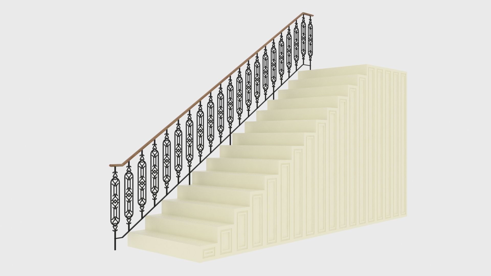 Highly detailed railing 01 3D model | CGTrader
