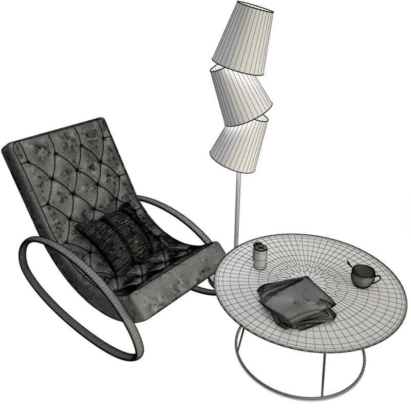 Contemporary Lounge Area 3D model | CGTrader