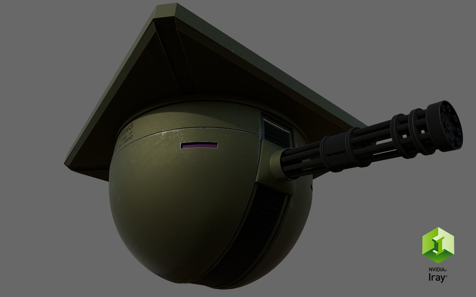 3D model Ceiling Turret VR / AR / low-poly | CGTrader