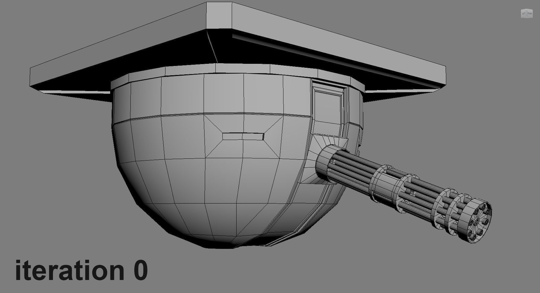 3D model Ceiling Turret VR / AR / low-poly | CGTrader
