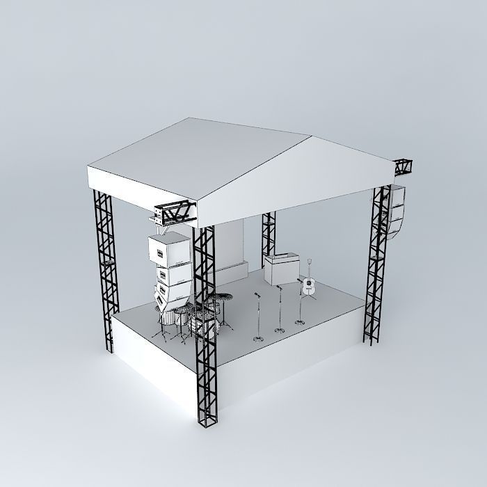 Stage Concert - Basic free 3D model | CGTrader