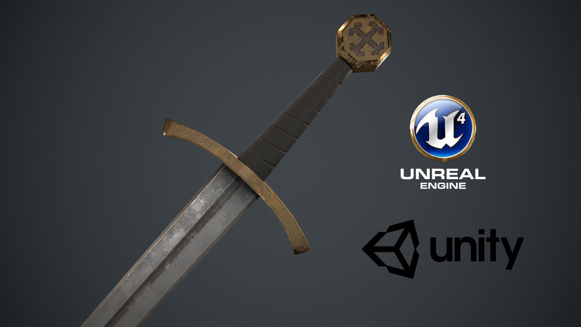 3D model Low Poly Medieval Sword VR / AR / low-poly | CGTrader