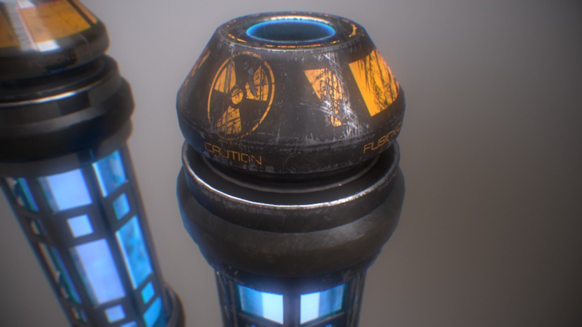PBR Retro Sci-Fi Energy Cell UPDATED WITH LODs free VR / AR / low-poly ...