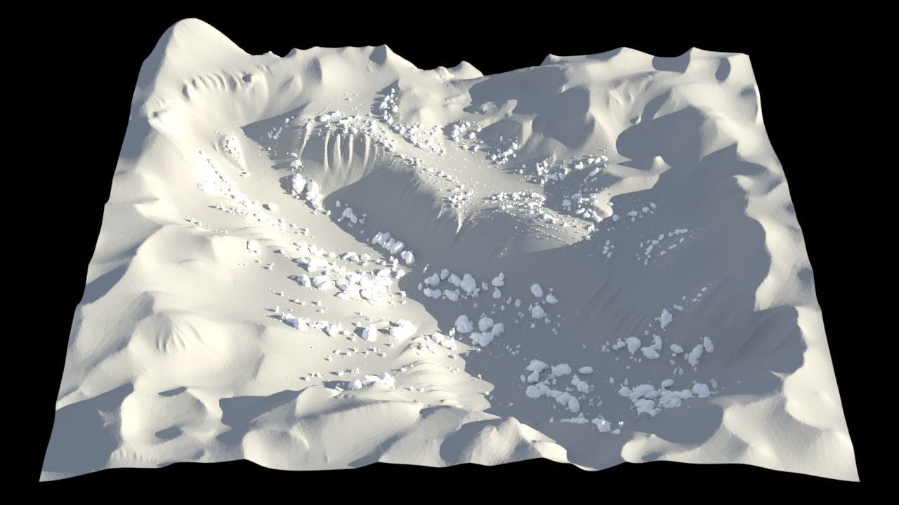 High-poly terrain in low-poly style free 3D model | CGTrader