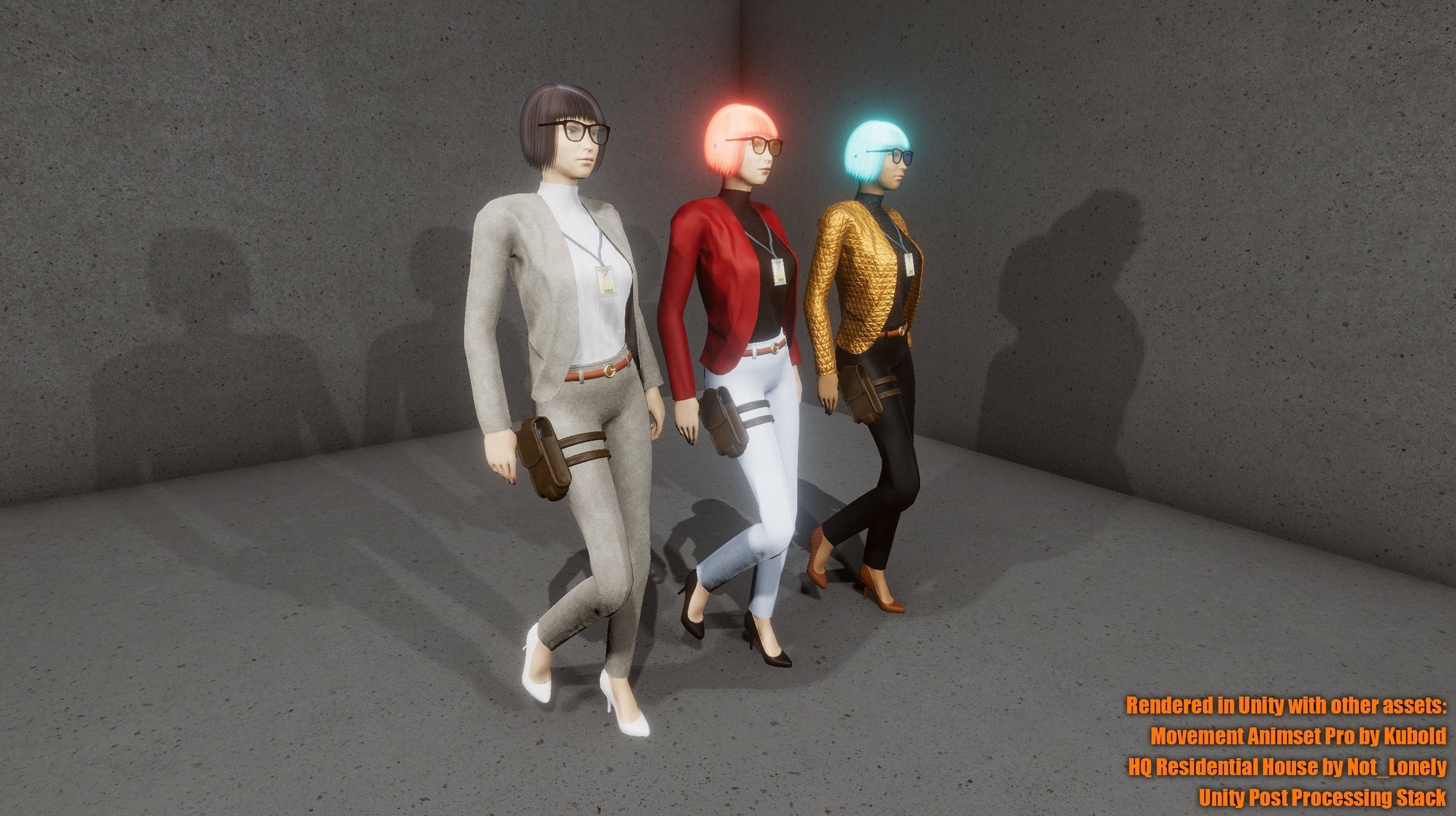 3D model Modern Realistic Character - Female Agent VR / AR / low-poly ...