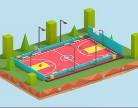 Low-poly Basketball court 3D Models | CGTrader