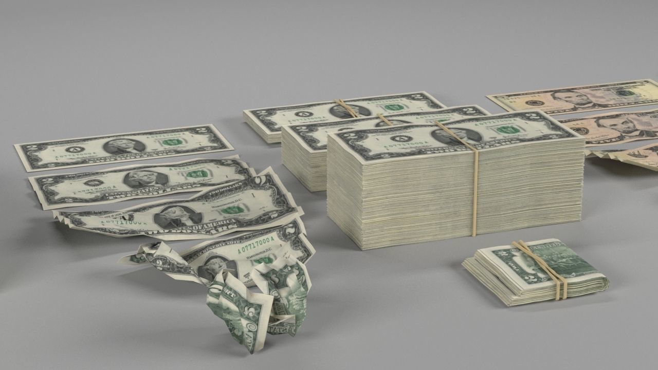 3D model American Dollar USD Currency Pack VR / AR / low-poly | CGTrader