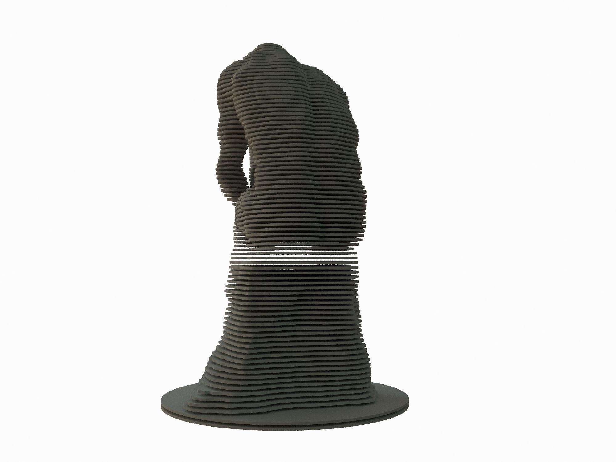 The parametric model of the statue of Rodin 3D model | CGTrader