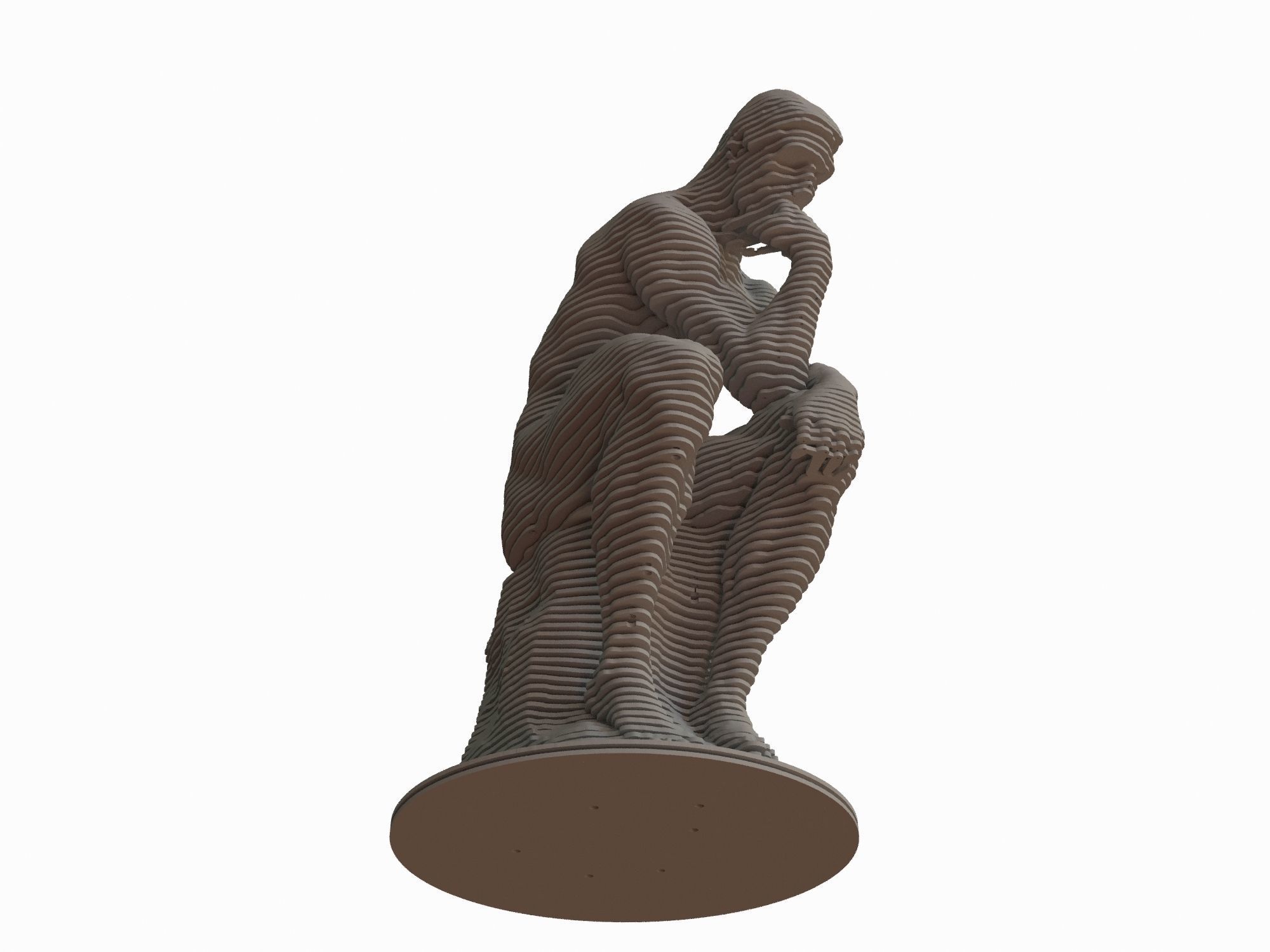 The parametric model of the statue of Rodin 3D model | CGTrader