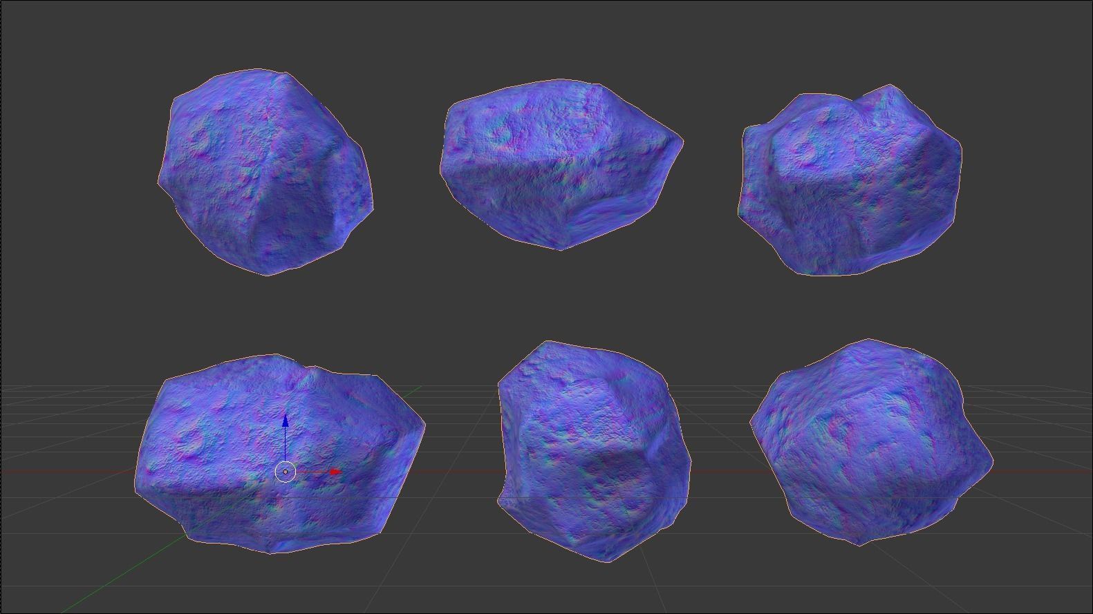 3D Asteroid small model free VR / AR / low-poly 3D model animated ...