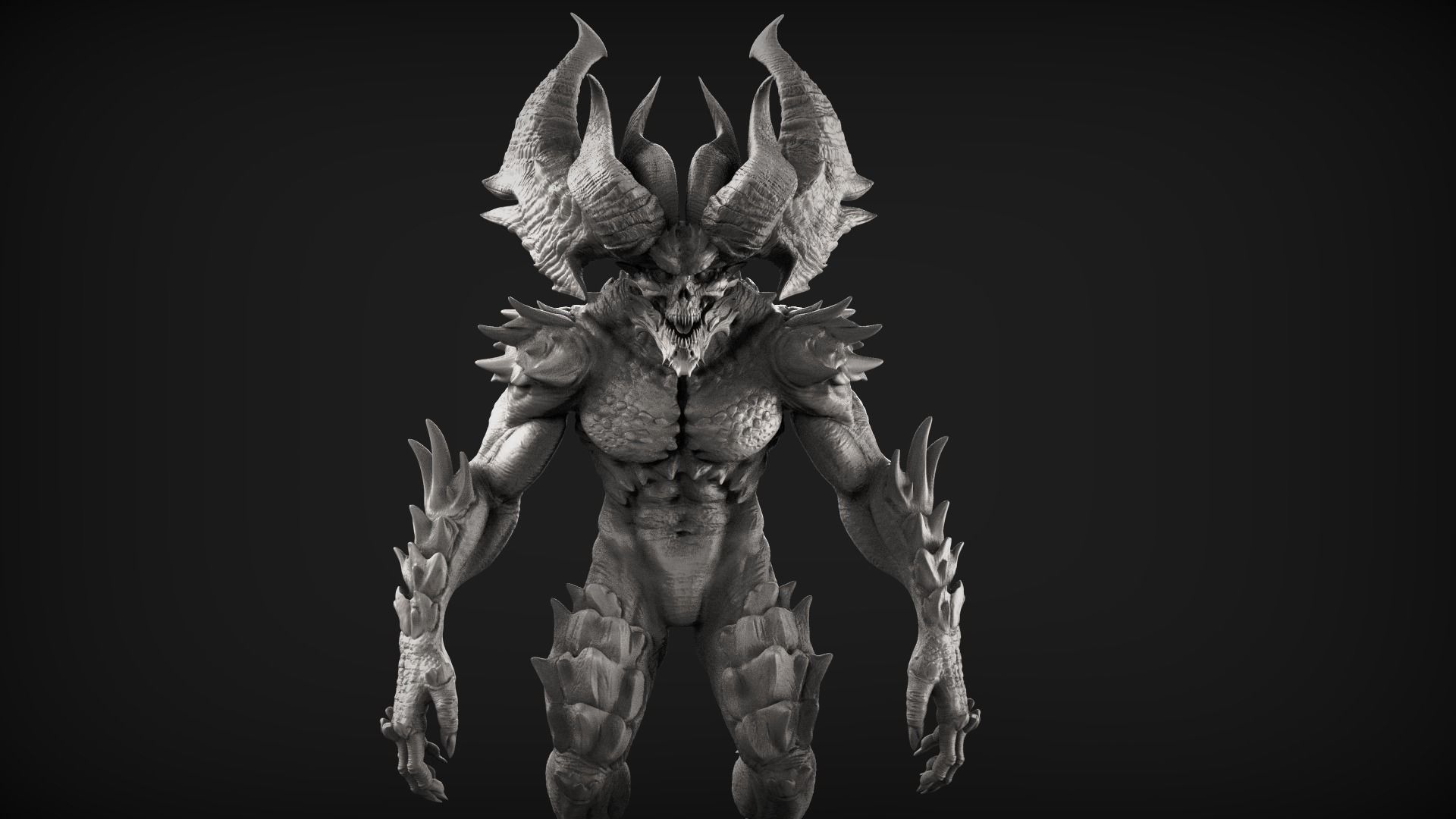 Demon 1 High Poly Sculpt 3D model | CGTrader