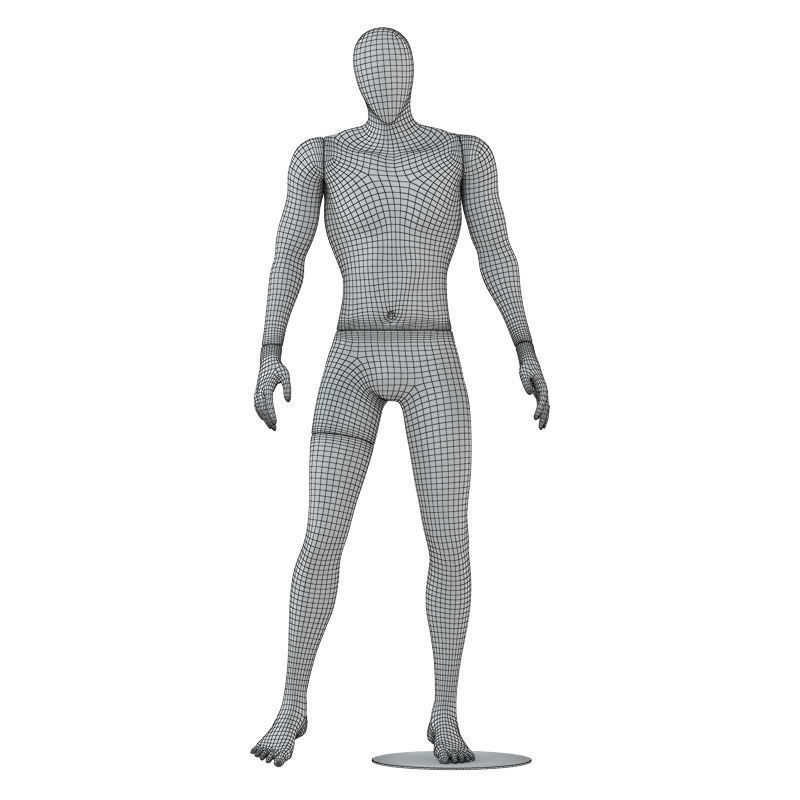 Faceless male mannequin 40 3D model | CGTrader