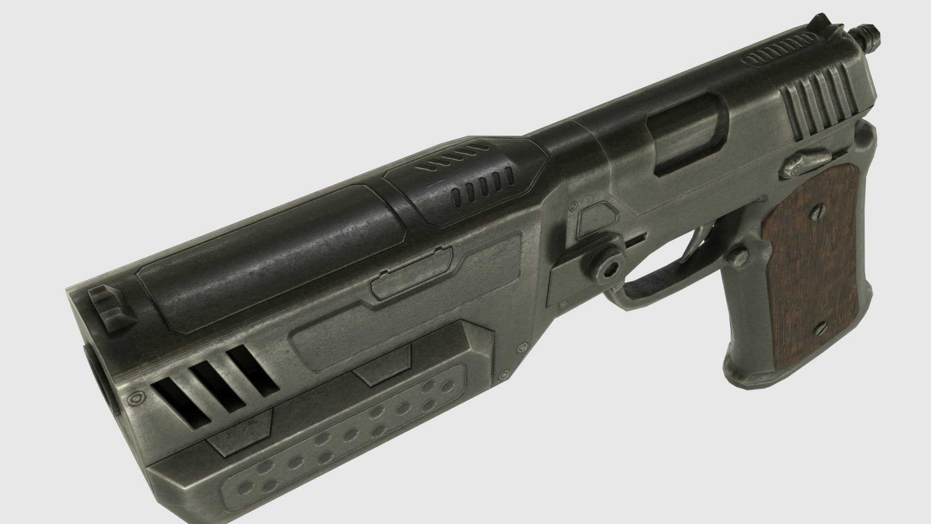 3D model Low Poly Pistol With PBR Materials VR / AR / low-poly | CGTrader