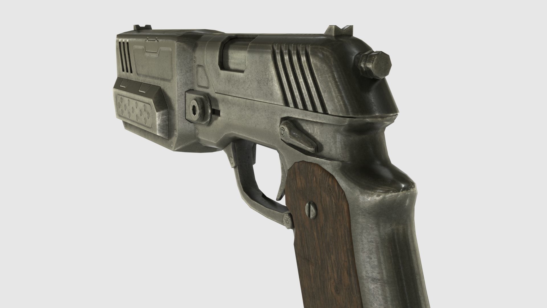 3D model Low Poly Pistol With PBR Materials VR / AR / low-poly | CGTrader