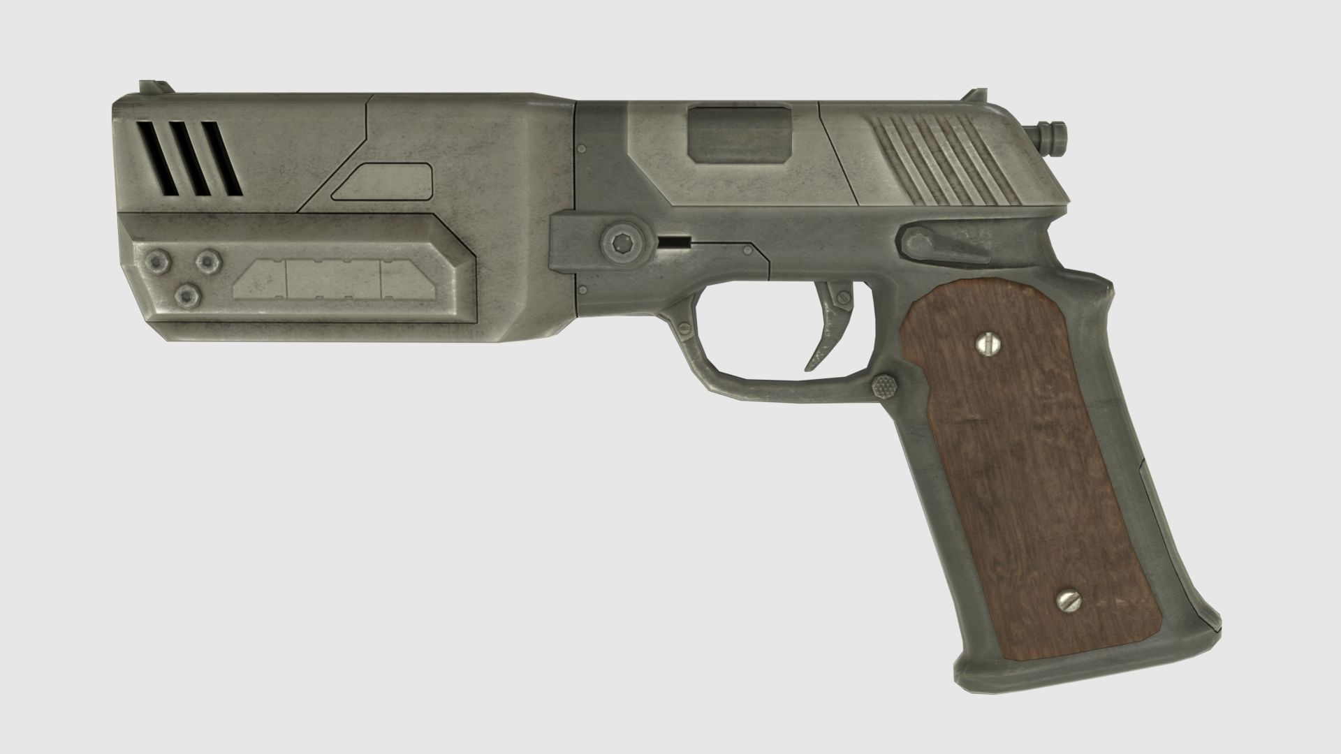 3D model Low Poly Pistol With PBR Materials VR / AR / low-poly | CGTrader