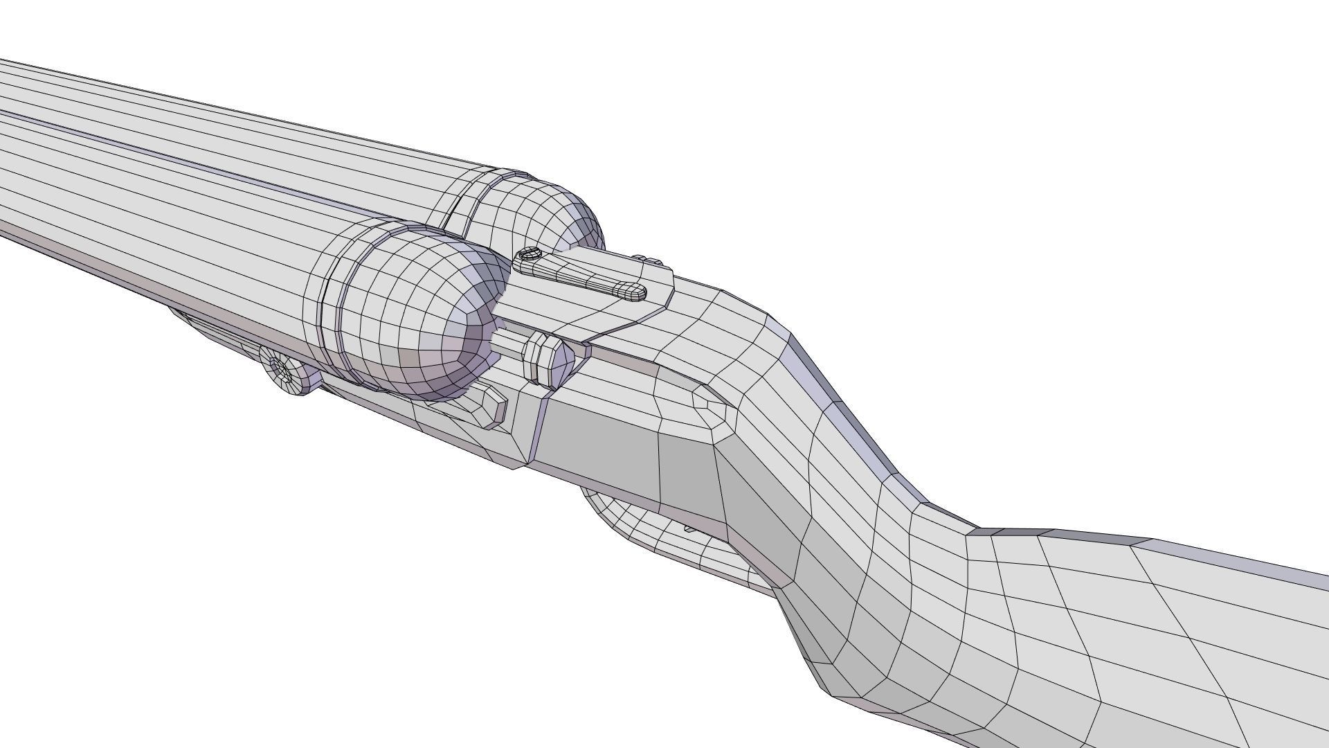 3D model Low Poly Double Barrel Shotgun With PBR Materials VR / AR ...