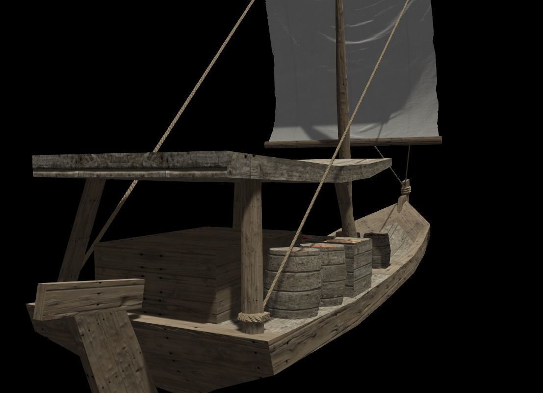 3D model Medieval Trade Boats VR / AR / low-poly | CGTrader