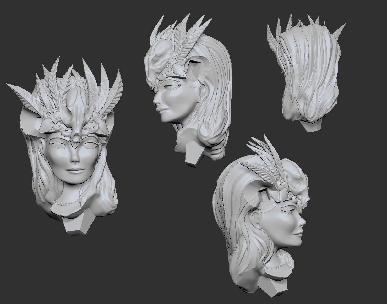 Gothic Girl Pinup 3D print model - FREE free 3D model 3D printable ...