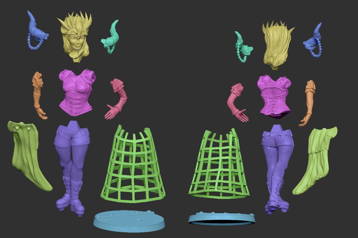 Gothic Girl Pinup 3D print model - FREE free 3D model 3D printable ...