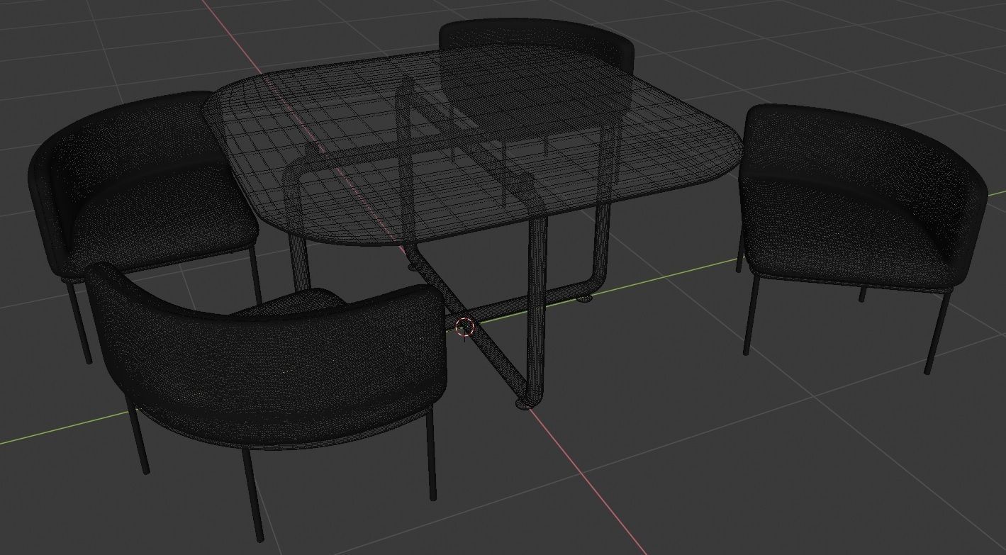 Dining table free 3D model | CGTrader