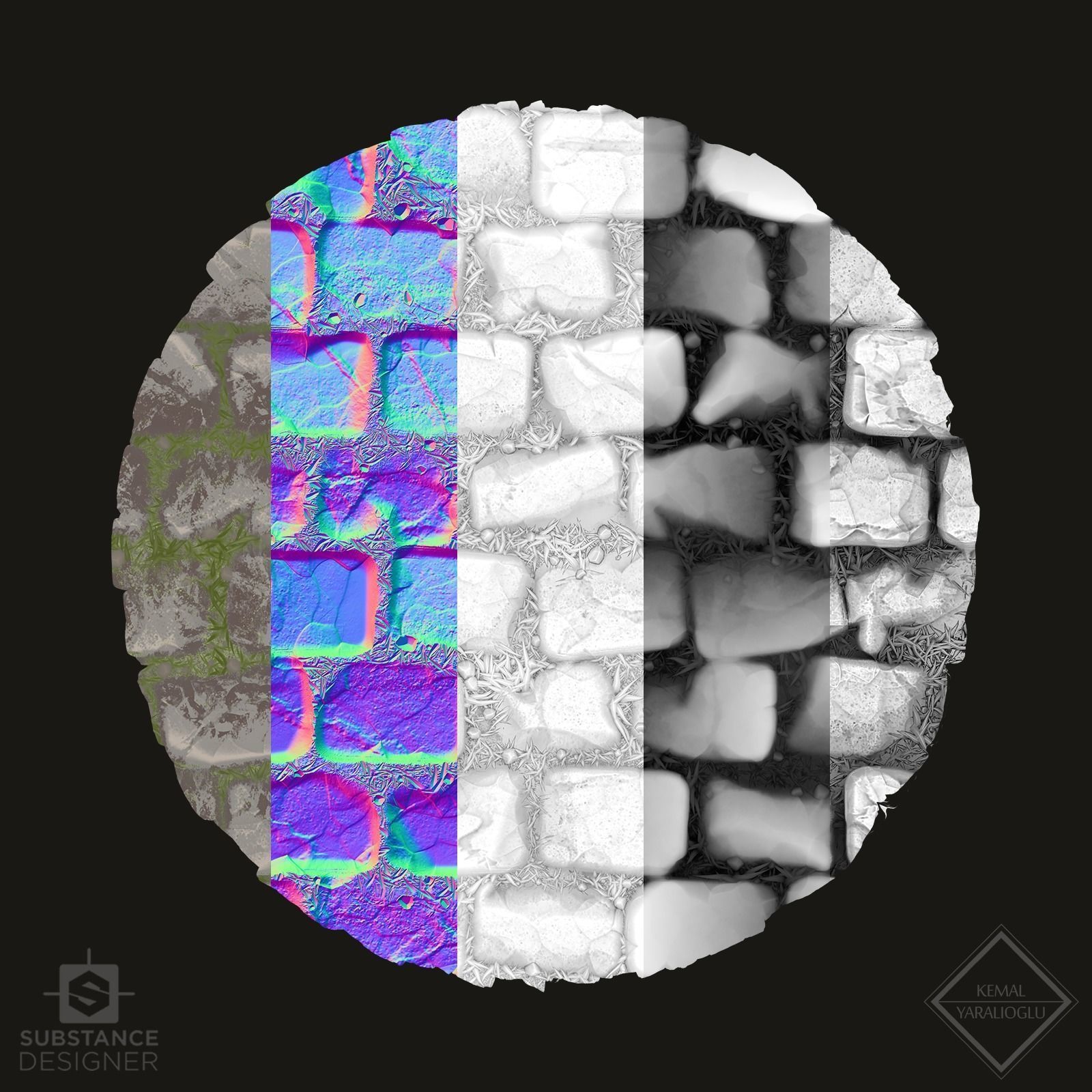 Cobblestone - Substance Designer Texture | CGTrader