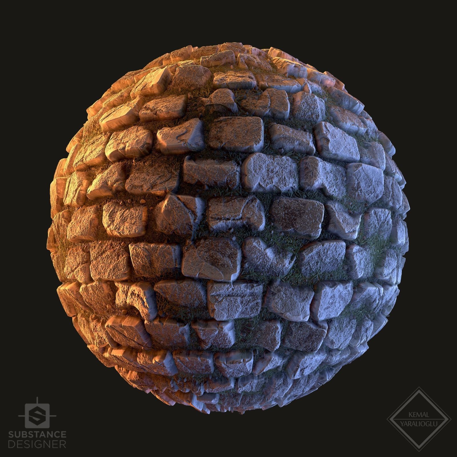 Cobblestone - Substance Designer Texture | CGTrader