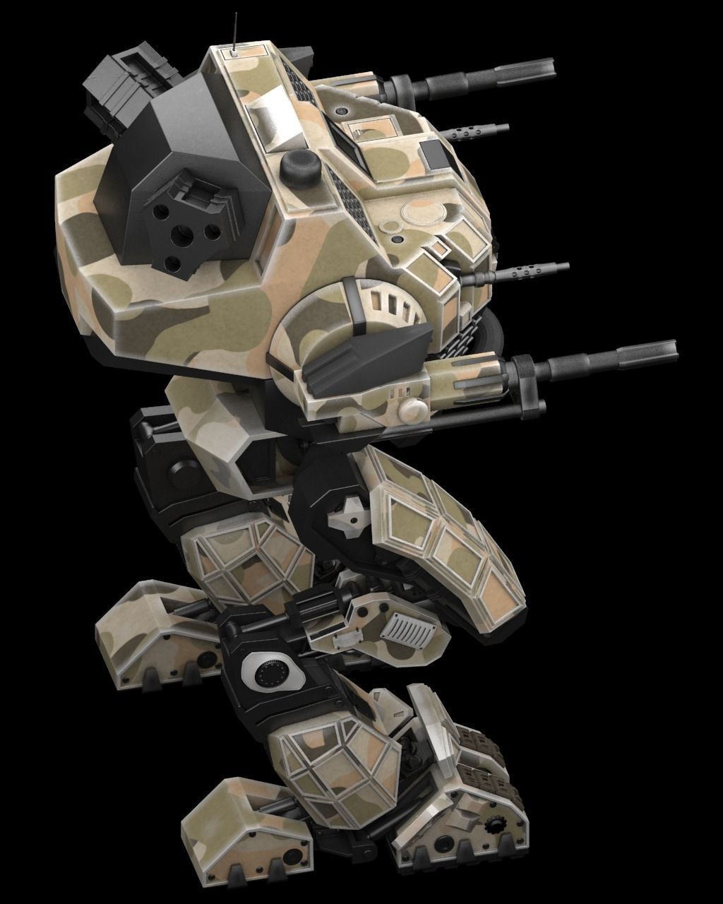 Battle mech Awakened 3D model animated rigged | CGTrader