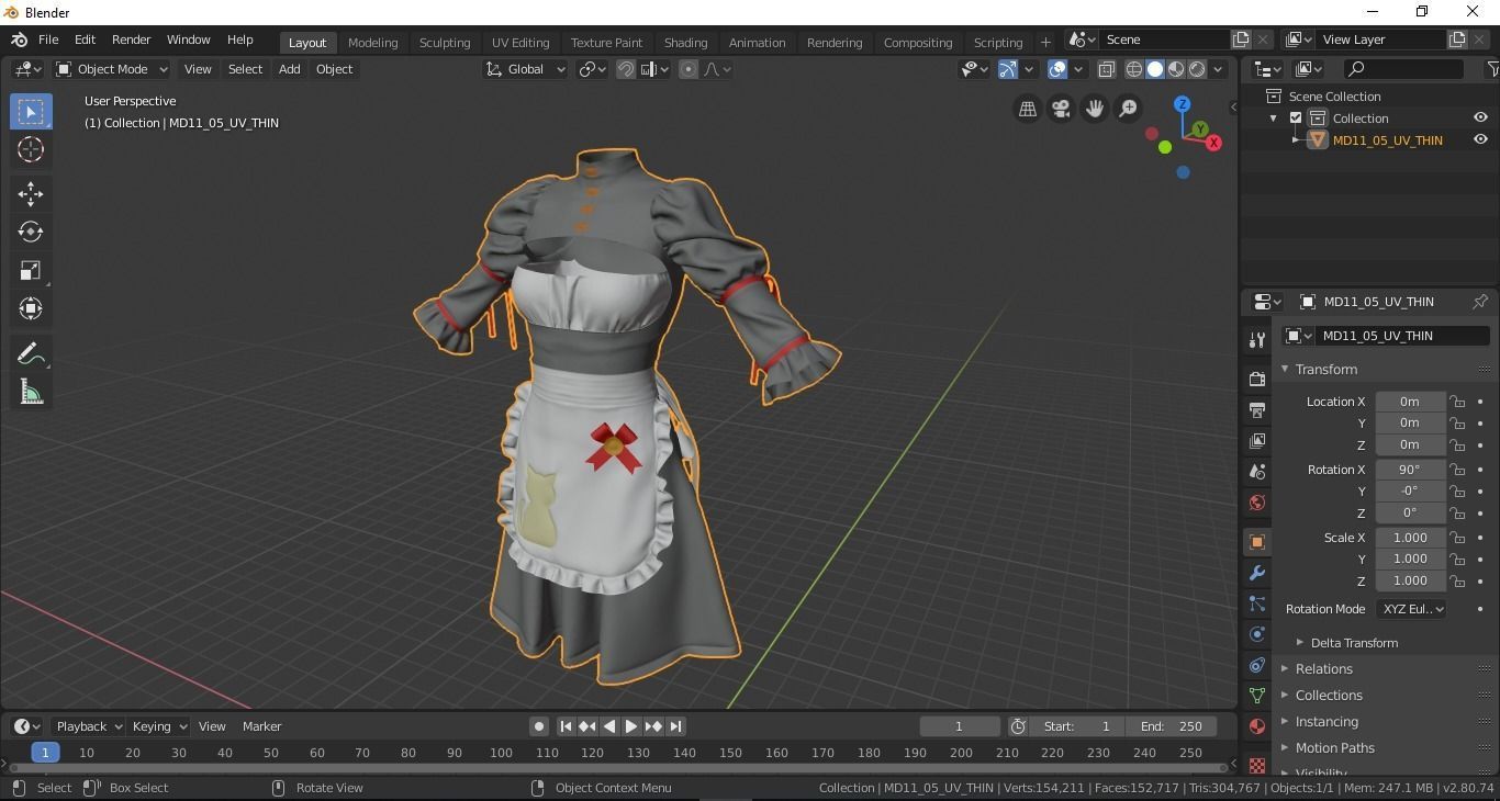 Marvelous Designer Clothes - 11 Nier Automata Outfit 3D model | CGTrader