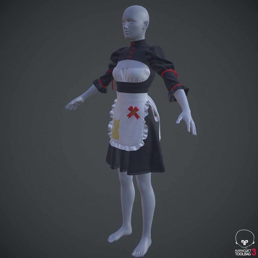 Marvelous Designer Clothes - 11 Nier Automata Outfit 3D model | CGTrader