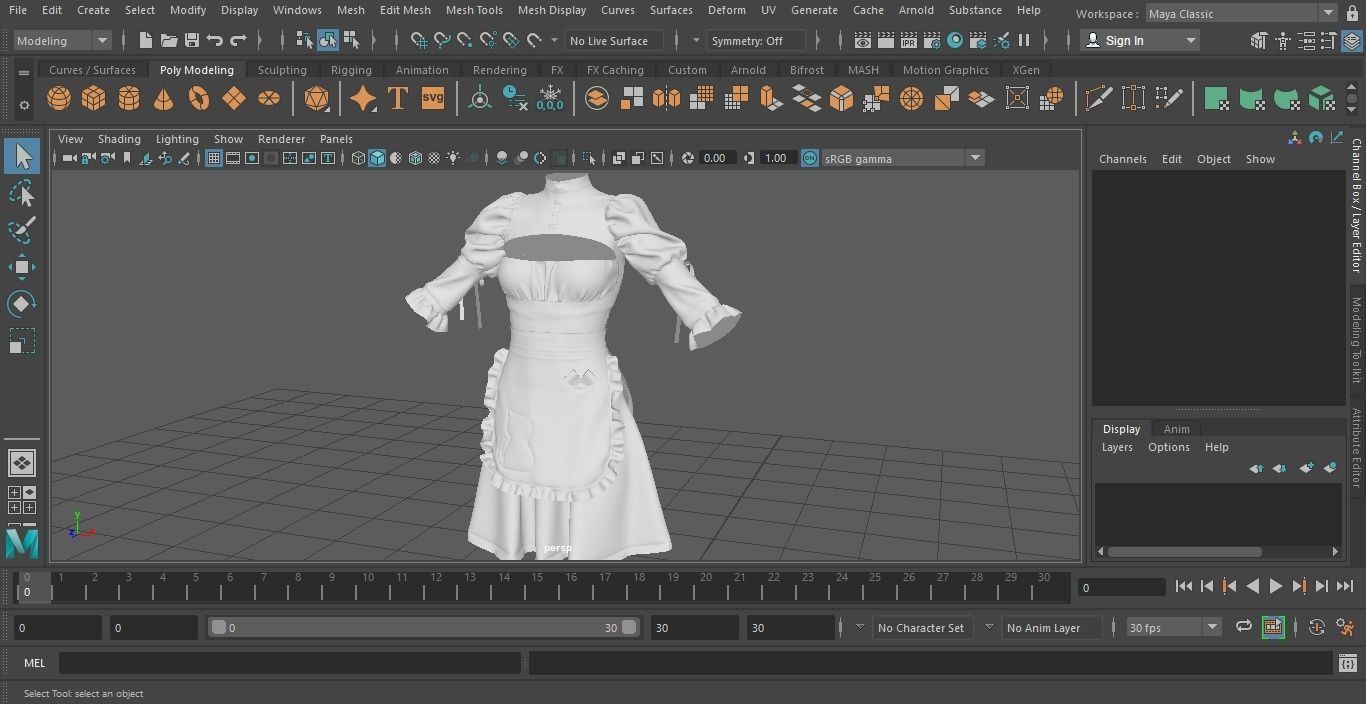 Marvelous Designer Clothes - 11 Nier Automata Outfit 3D model | CGTrader