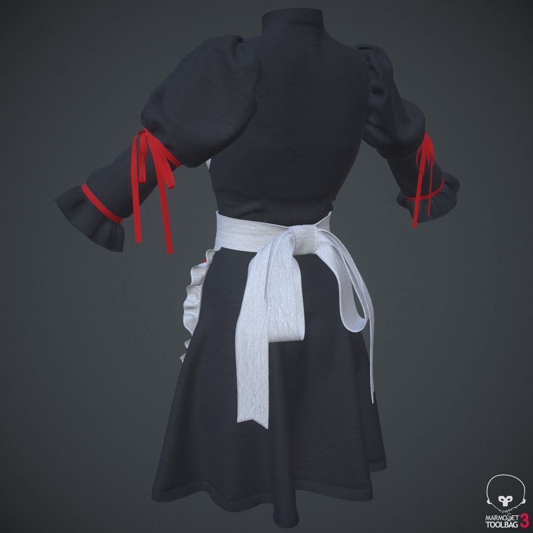 Marvelous Designer Clothes - 11 Nier Automata Outfit 3D model | CGTrader