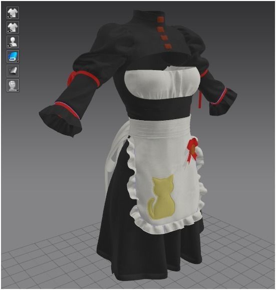 Marvelous Designer Clothes - 11 Nier Automata Outfit 3D model | CGTrader