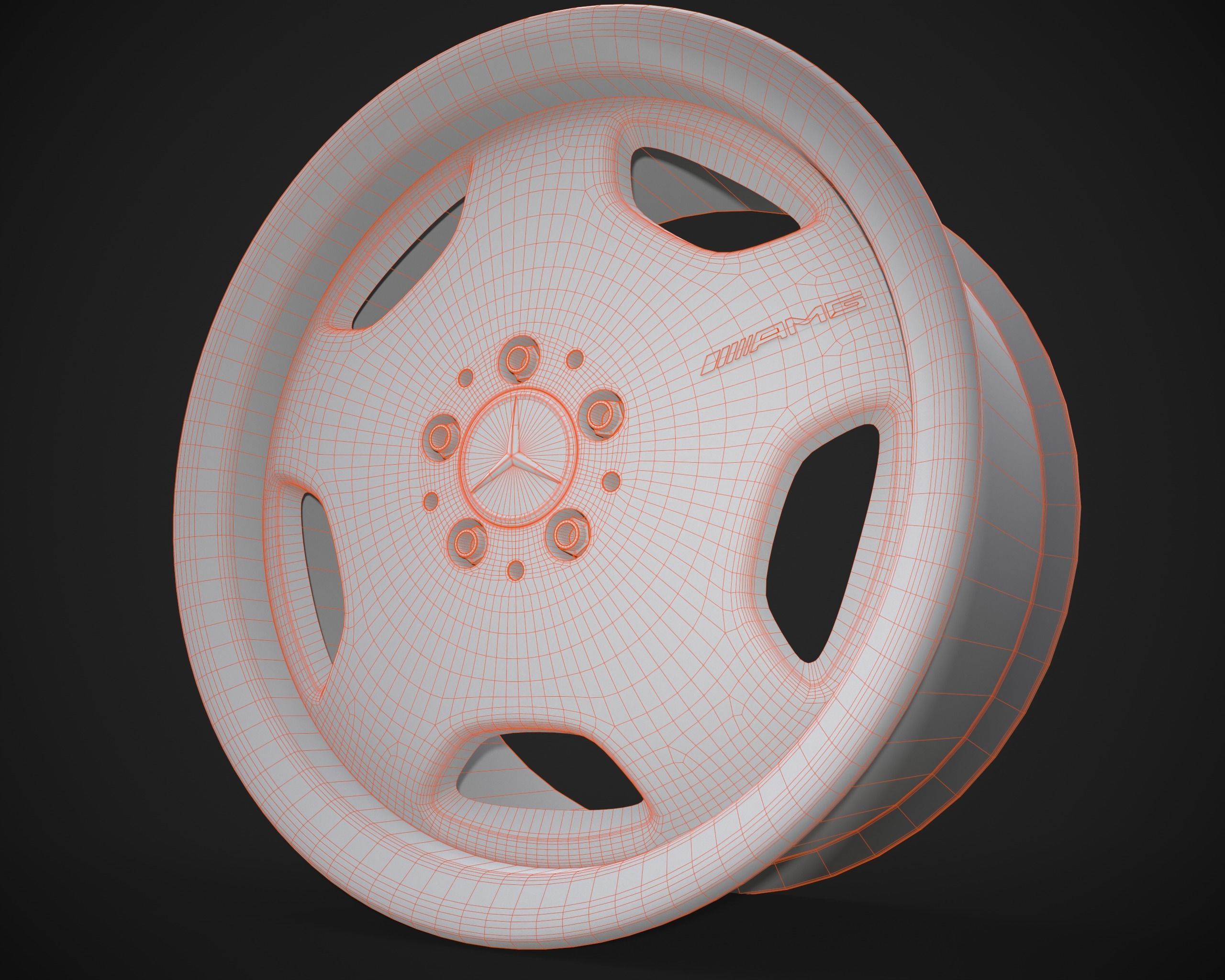 3D model AMG Monoblock rim VR / AR / low-poly | CGTrader