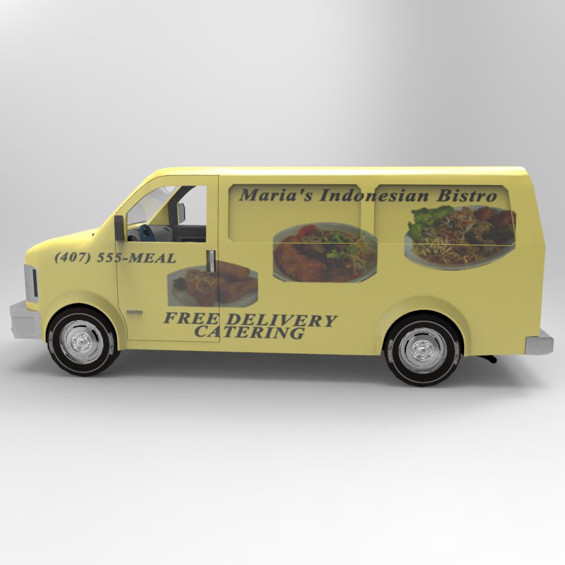 Delivery Van 3D model | CGTrader