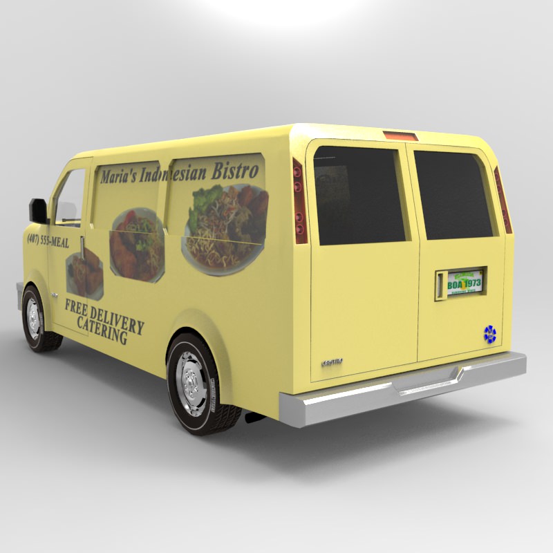 Delivery Van 3D model | CGTrader