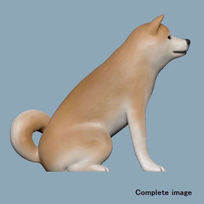 Akita dog miniature 3D model 3D printable | CGTrader